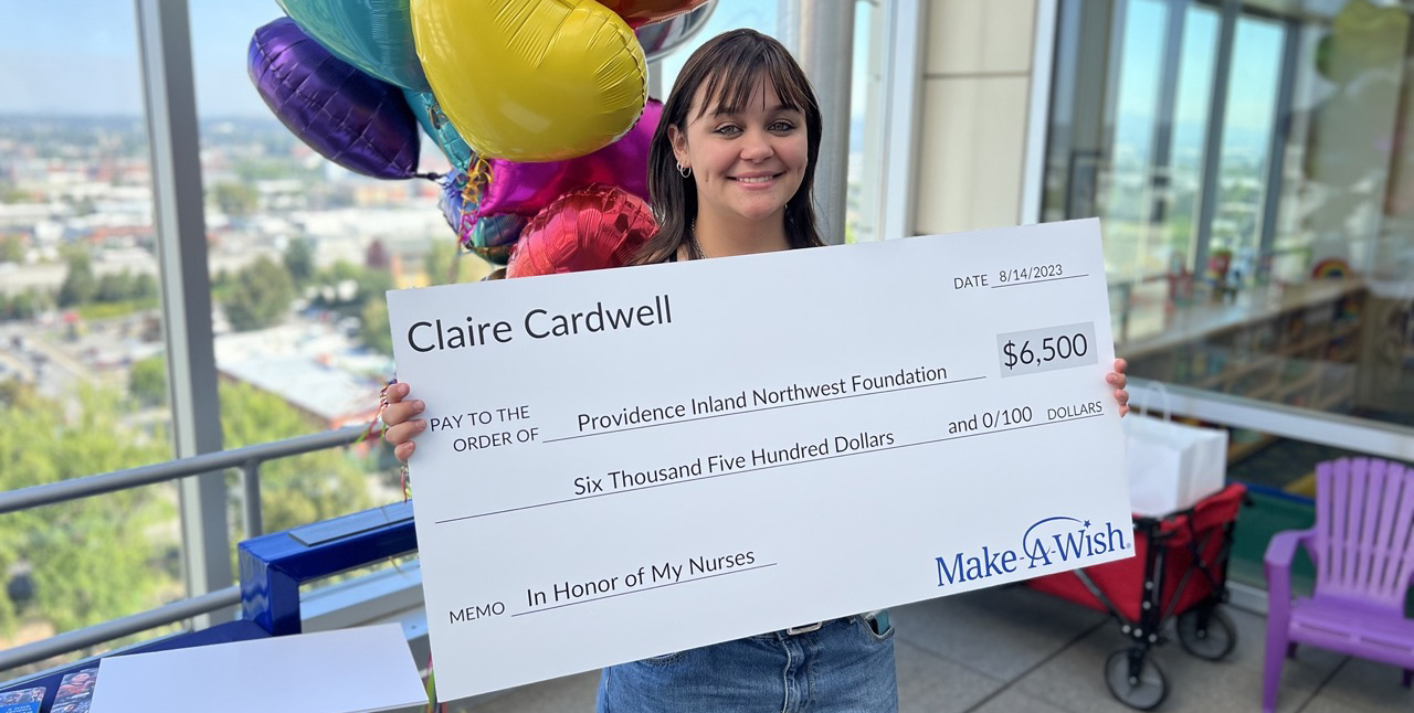 Lewiston Teen Donates Make-a-Wish gift to Honor Providence Caregivers